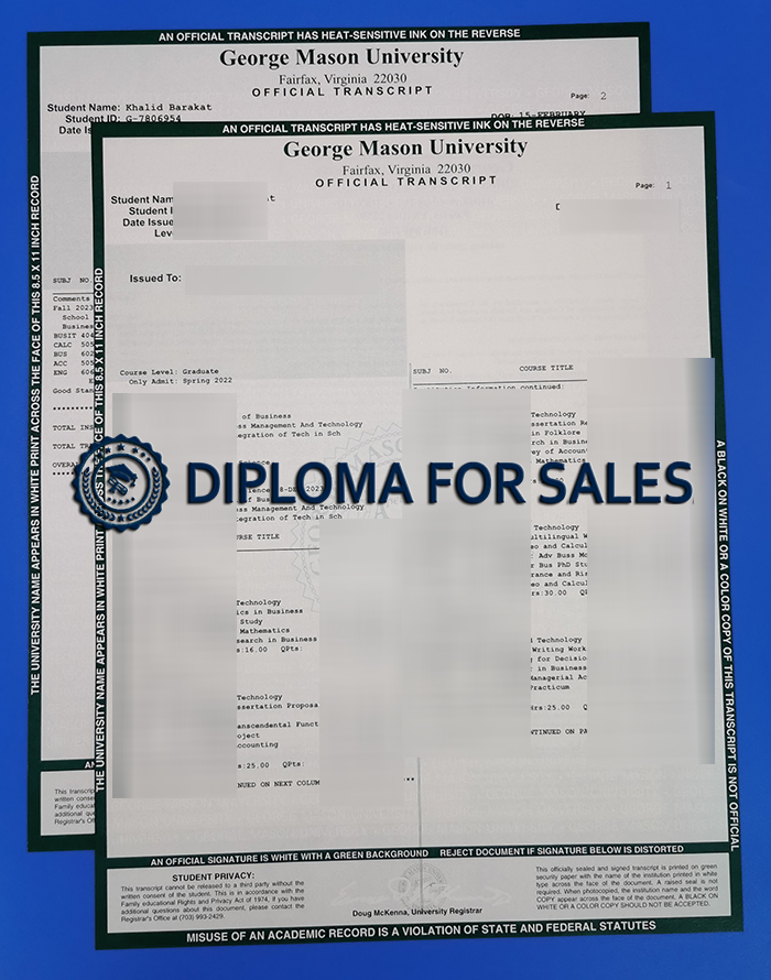 Ways to Get a Fake George Mason University Transcript